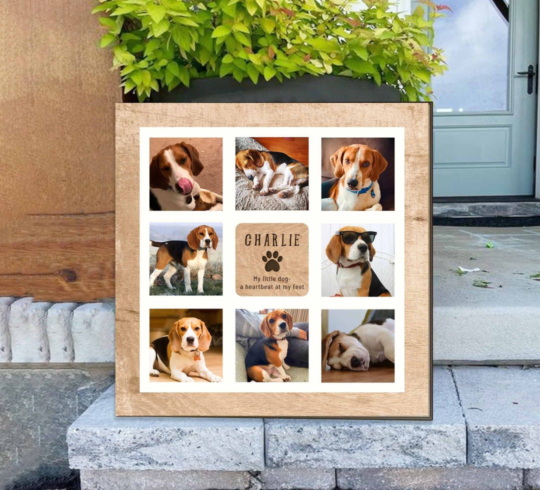 Personalized Pet Memorial Photo Collage Frame, Custom Pet Photo Gift ...