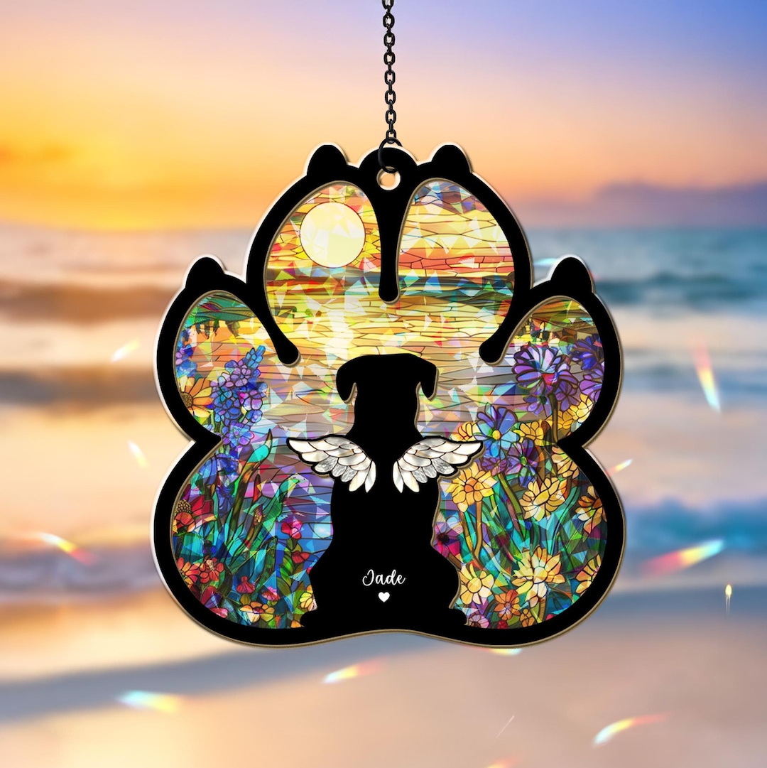 Personalized Dog Hologram Ornament, Custom Dog Loss Gift, Pet Memorial ...