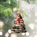Personalized Christmas Book Tree Name Ornament, Custom Bookish Ornament ...
