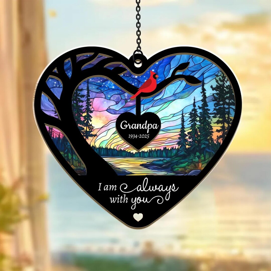 Custom Dad Memorial Suncatcher, Loss of Dad Sympathy Gift, in Loving ...