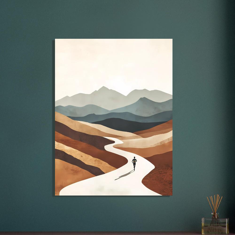 Trail Runner Art Print | Minimalist Running Wall Art | Scenic Trail ...