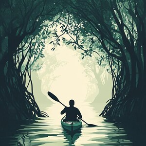 Scenic Kayaking Adventure - 3 Piece Wall Art Set | Kayak Poster Trio ...