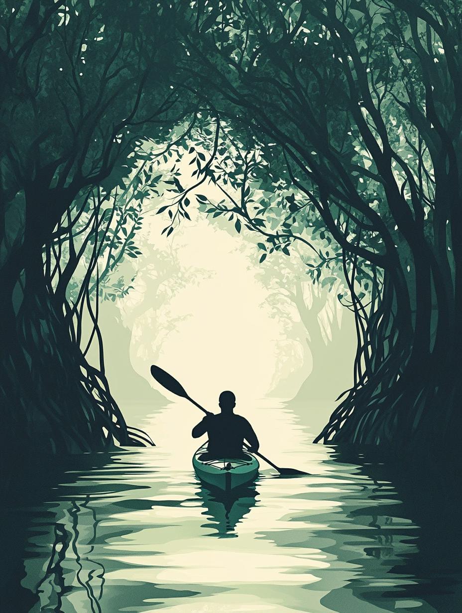 Scenic Kayaking Adventure - 3 Piece Wall Art Set | Kayak Poster Trio ...