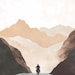 Minimalist Motorcycle Adventure Poster | Winding Road in Mountain ...