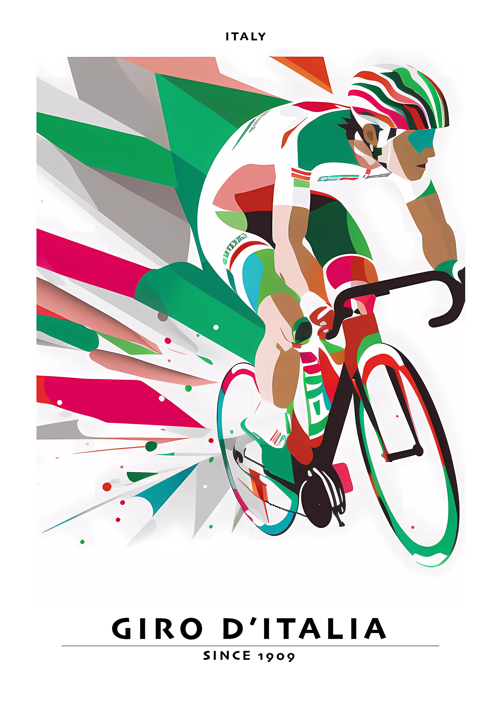 Road Bike Wall Art SET of 3 Tour Giro Vuelta Minimalist Cycling Poster ...