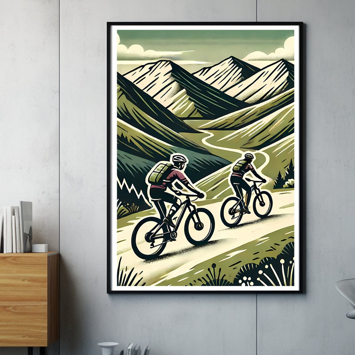 Mountain Bike Poster in Adventure - Inspirational MTB Wall Art for ...