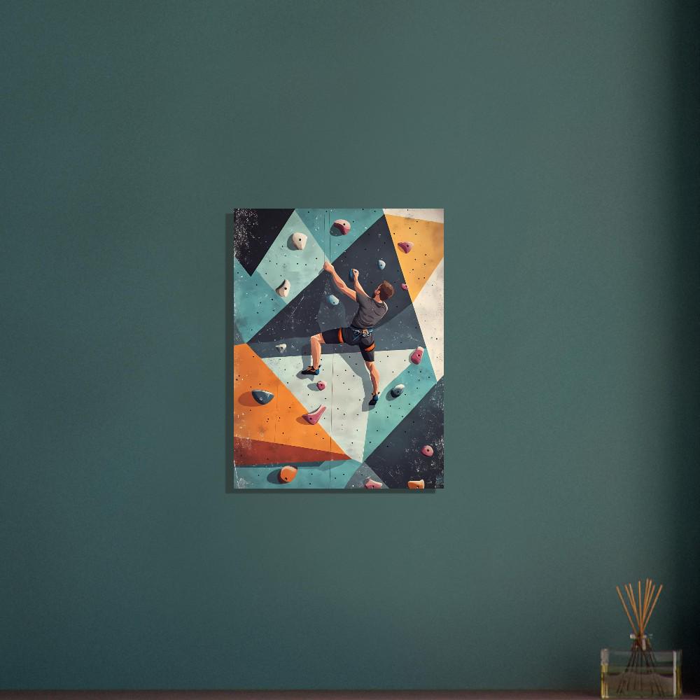 Climbing Wall Art Print | Minimalist Indoor Bouldering Poster | Sport ...