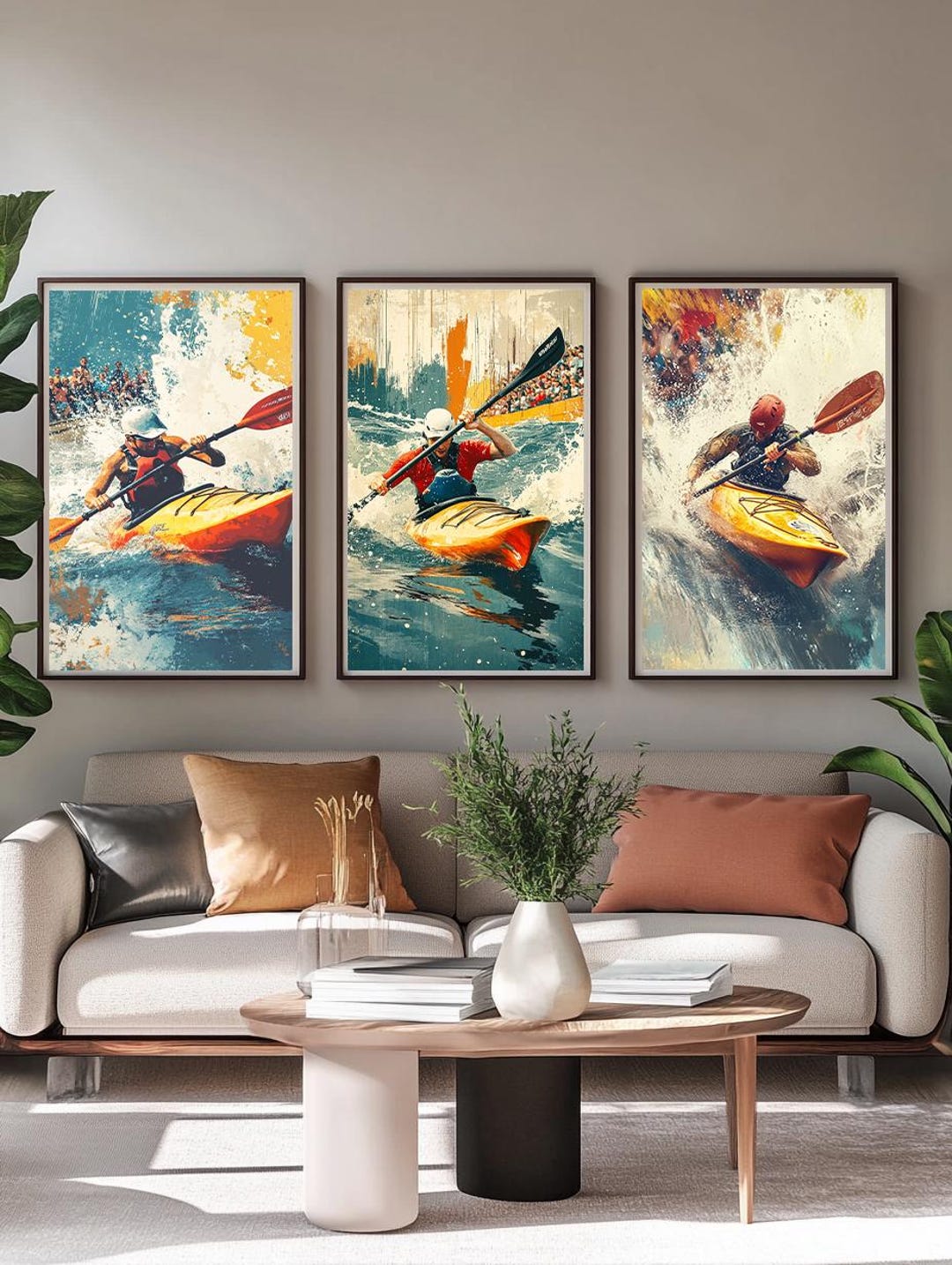 Whitewater Kayak Wall Art - 3 Piece Poster Set | Dynamic Kayaking ...