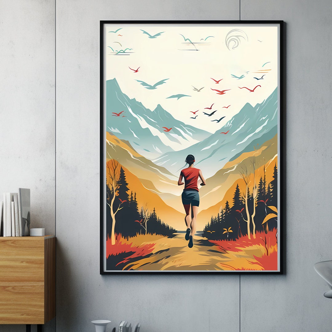 Trailrunner Poster in Adventure - Inspirational Trail Running Wall Art ...