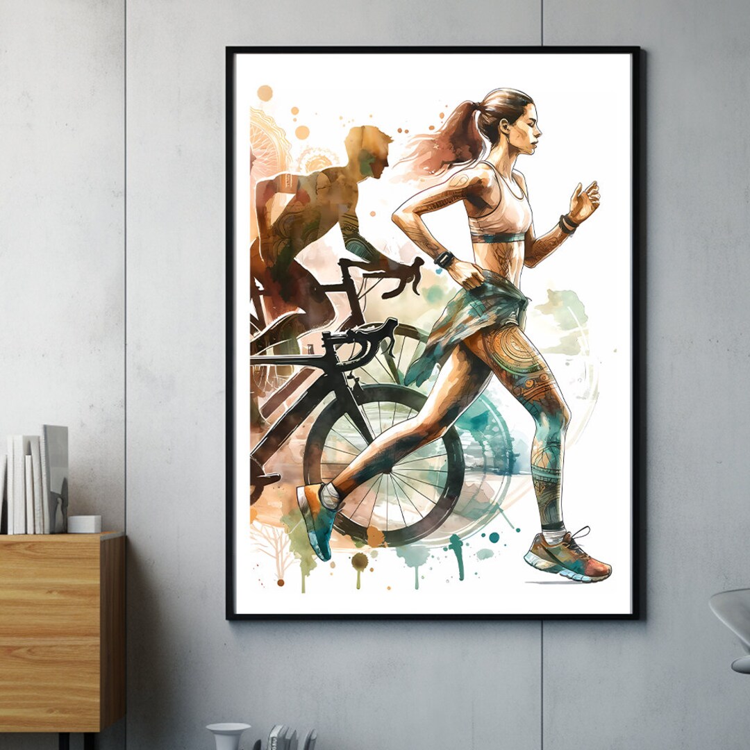 Triathlon Inspirational Poster - Swimming, Cycling, Running ...