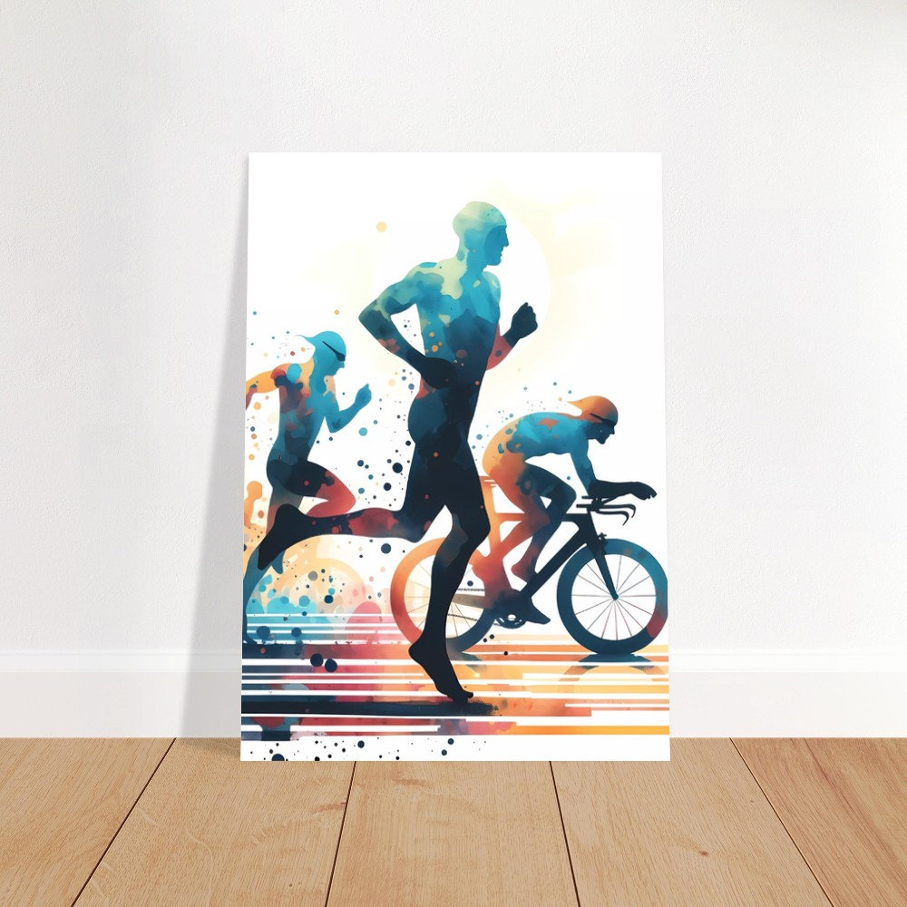 Triathlon Inspirational Poster - Swimming, Cycling, Running ...
