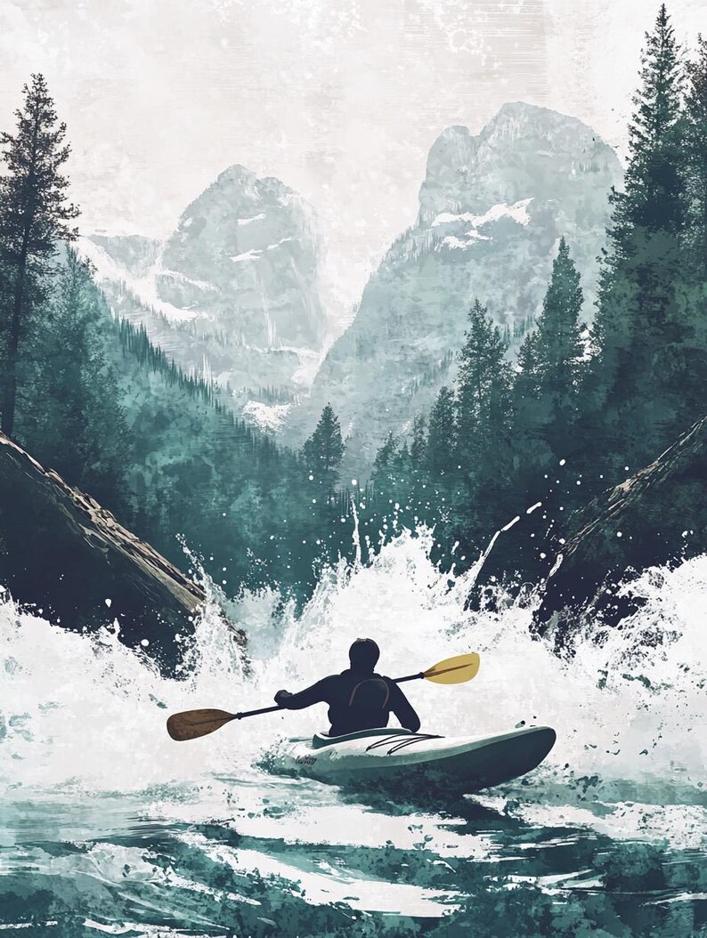 Whitewater Kayak Wall Art - 3 Piece Poster Set | Dynamic Kayaking ...