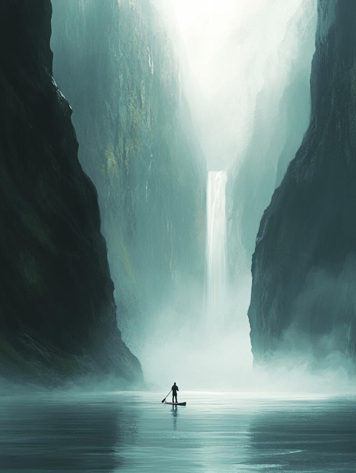 Waterfall Stand-up Paddleboard Art Set | 3-piece Paddleboarding Poster ...