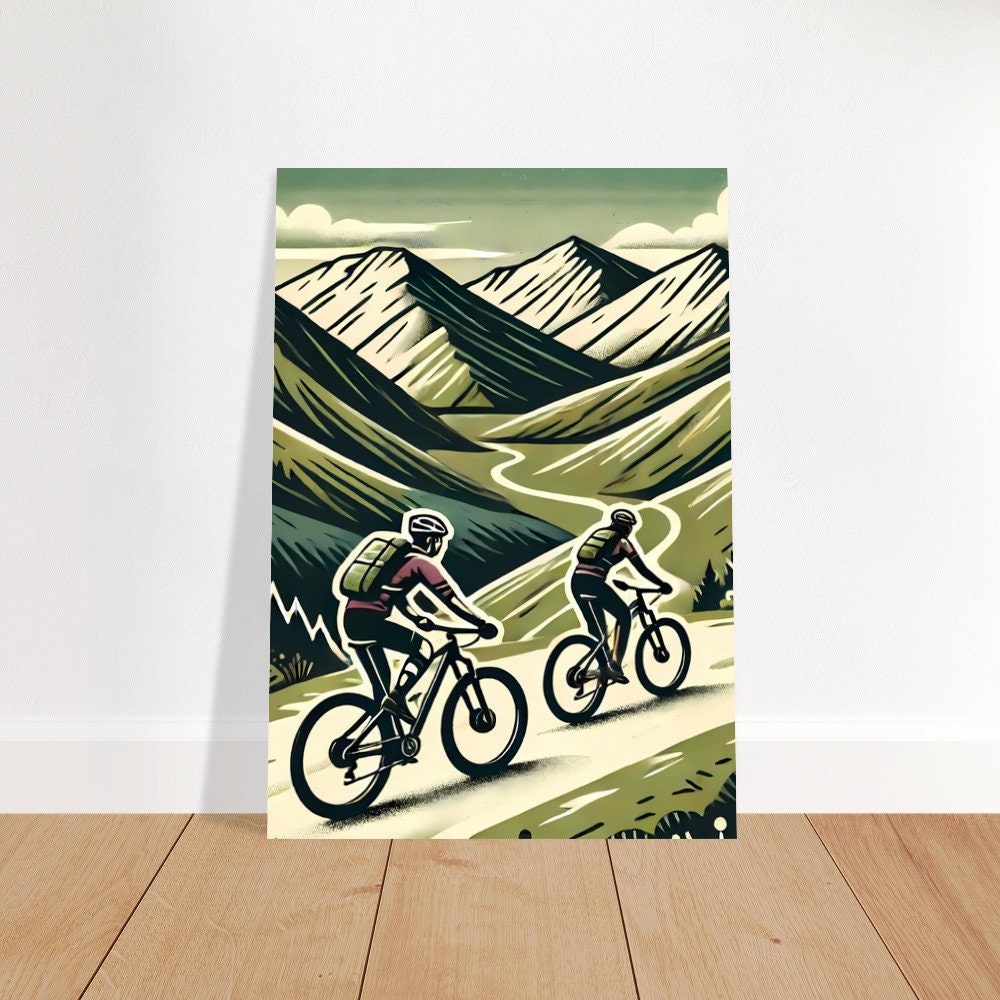 Mountain Bike Poster in Adventure - Inspirational MTB Wall Art for ...
