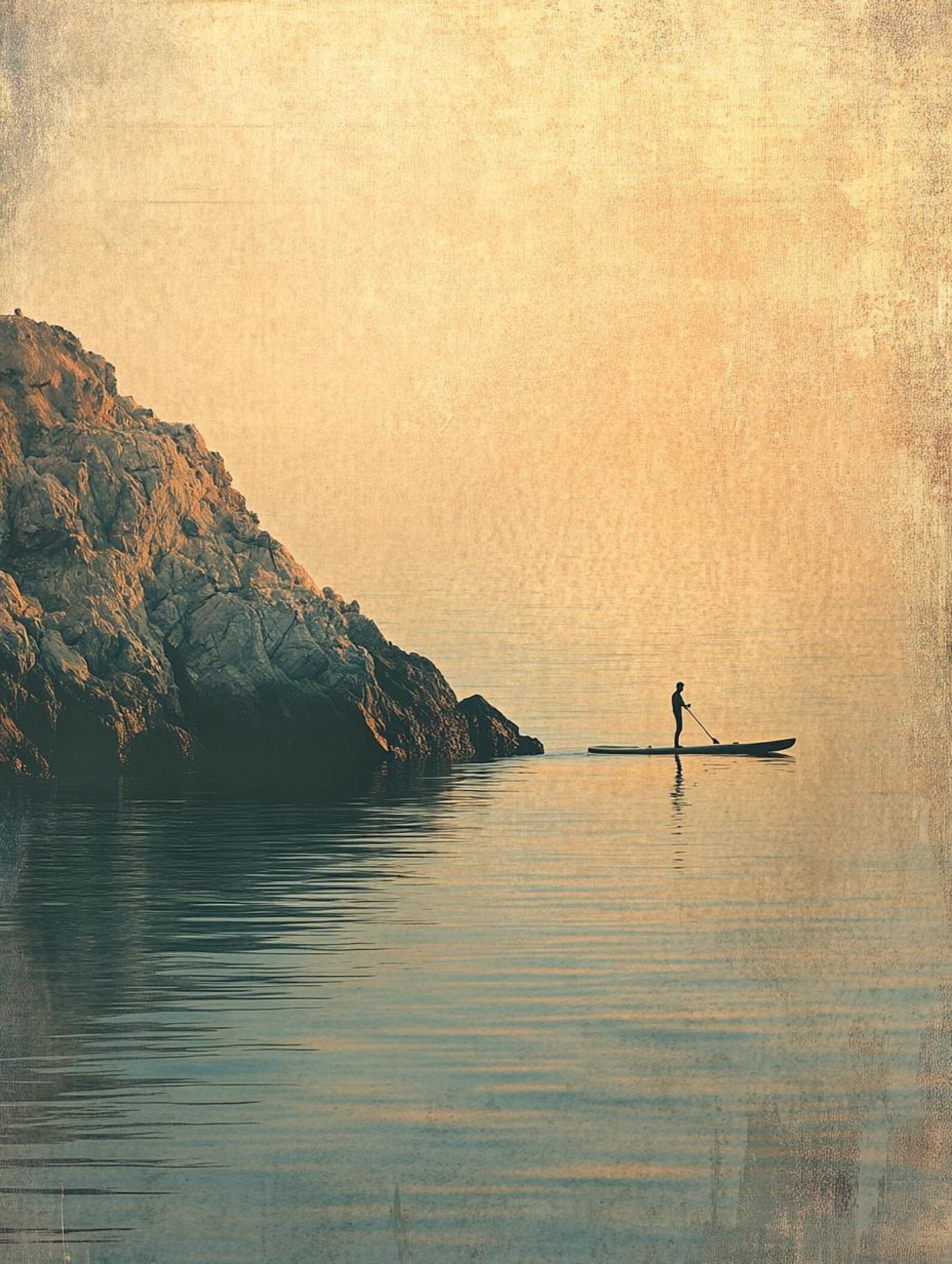 Stand-up Paddleboard Art Set 3-piece Sunset Poster Set Modern Nature ...