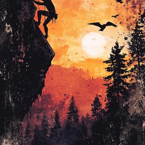Climbing Adventure Wall Art - Bouldering | Dynamic Mountain Climbing ...