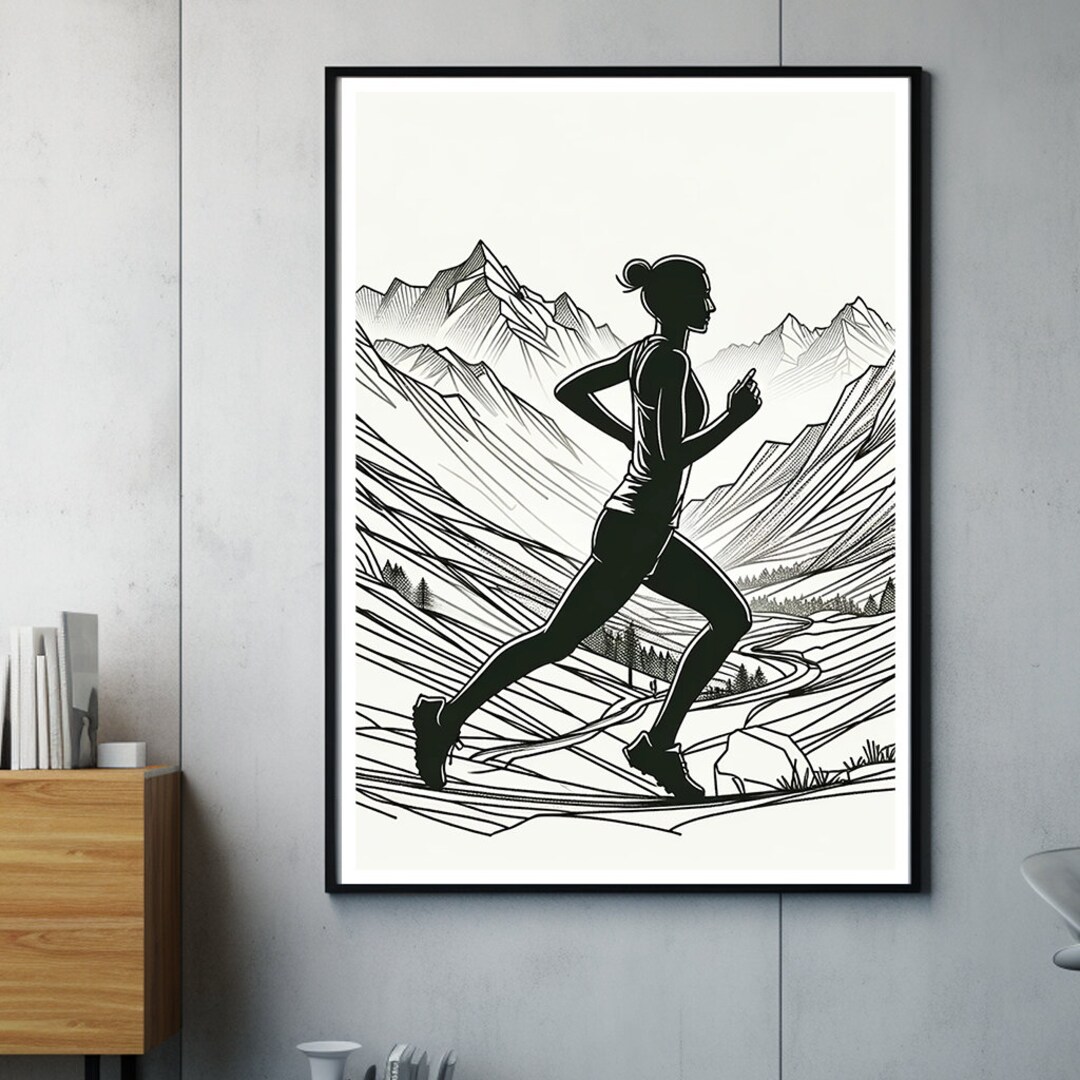 Trailrunner Poster in Adventure - Inspirational Trail Running Wall Art ...