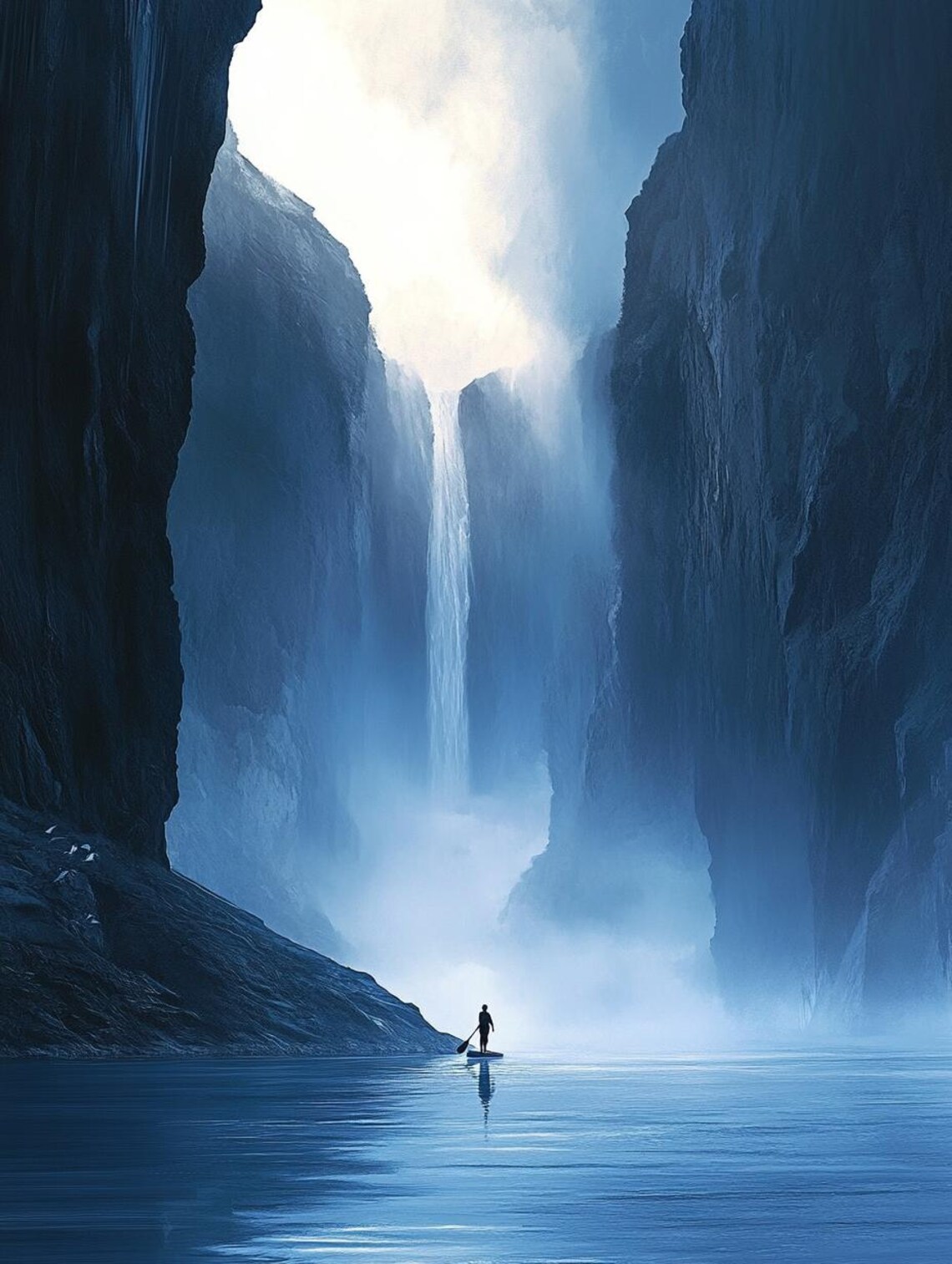 Waterfall Stand-up Paddleboard Art Set | 3-piece Paddleboarding Poster ...