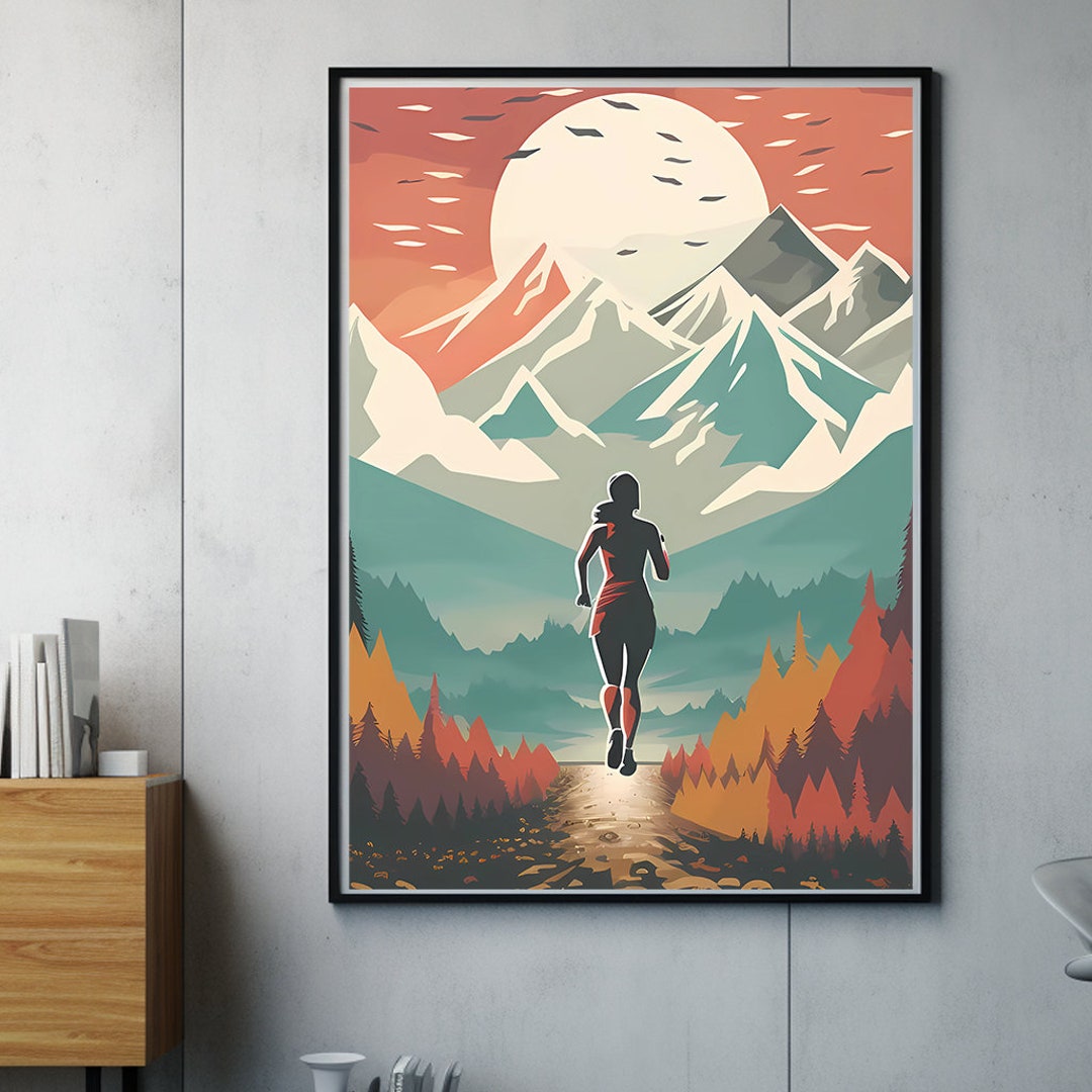 Trailrunner Poster in Adventure - Inspirational Trail Running Wall Art ...