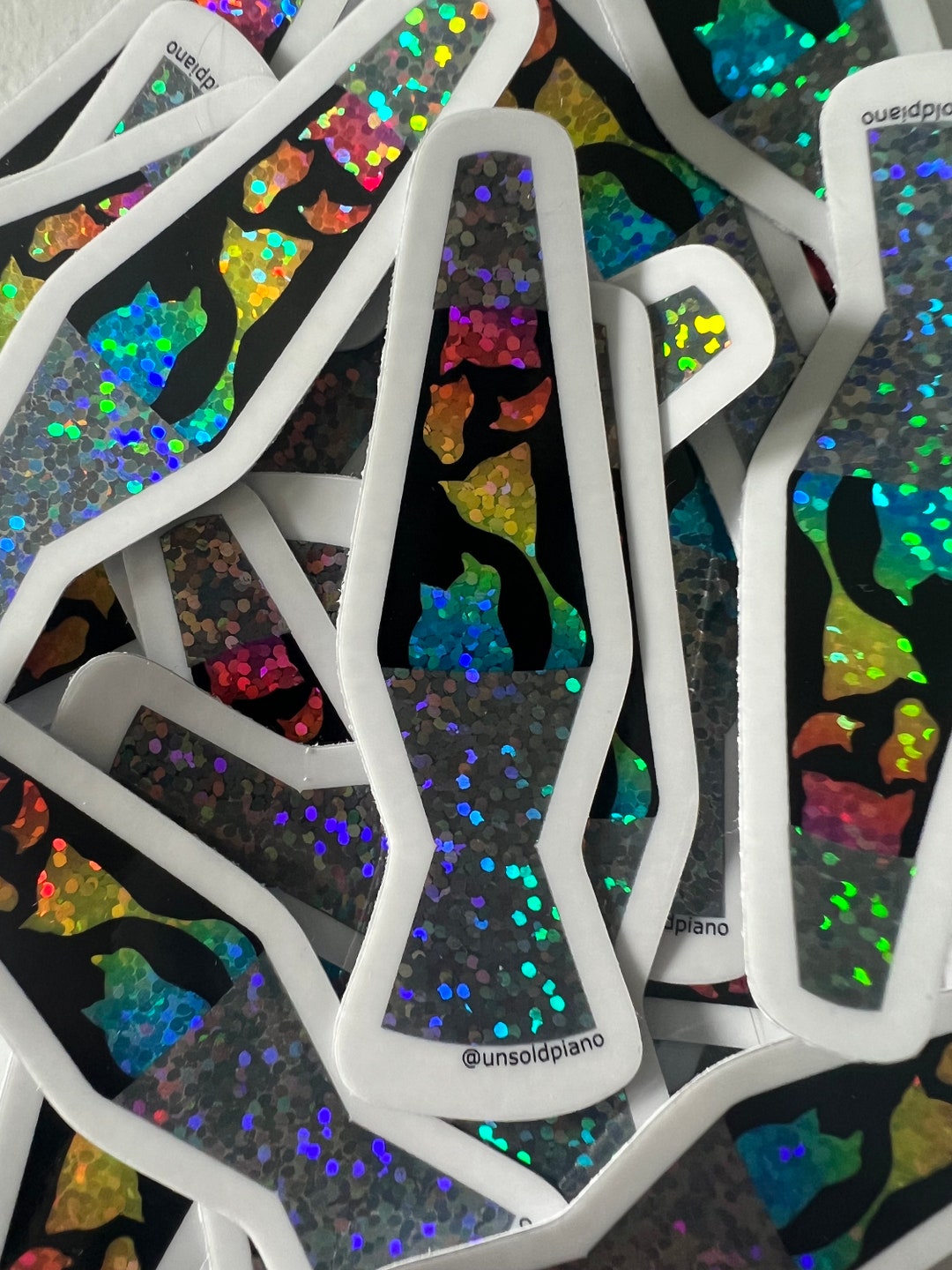 Kitty Lava Lamp Glitter Sticker - Etsy