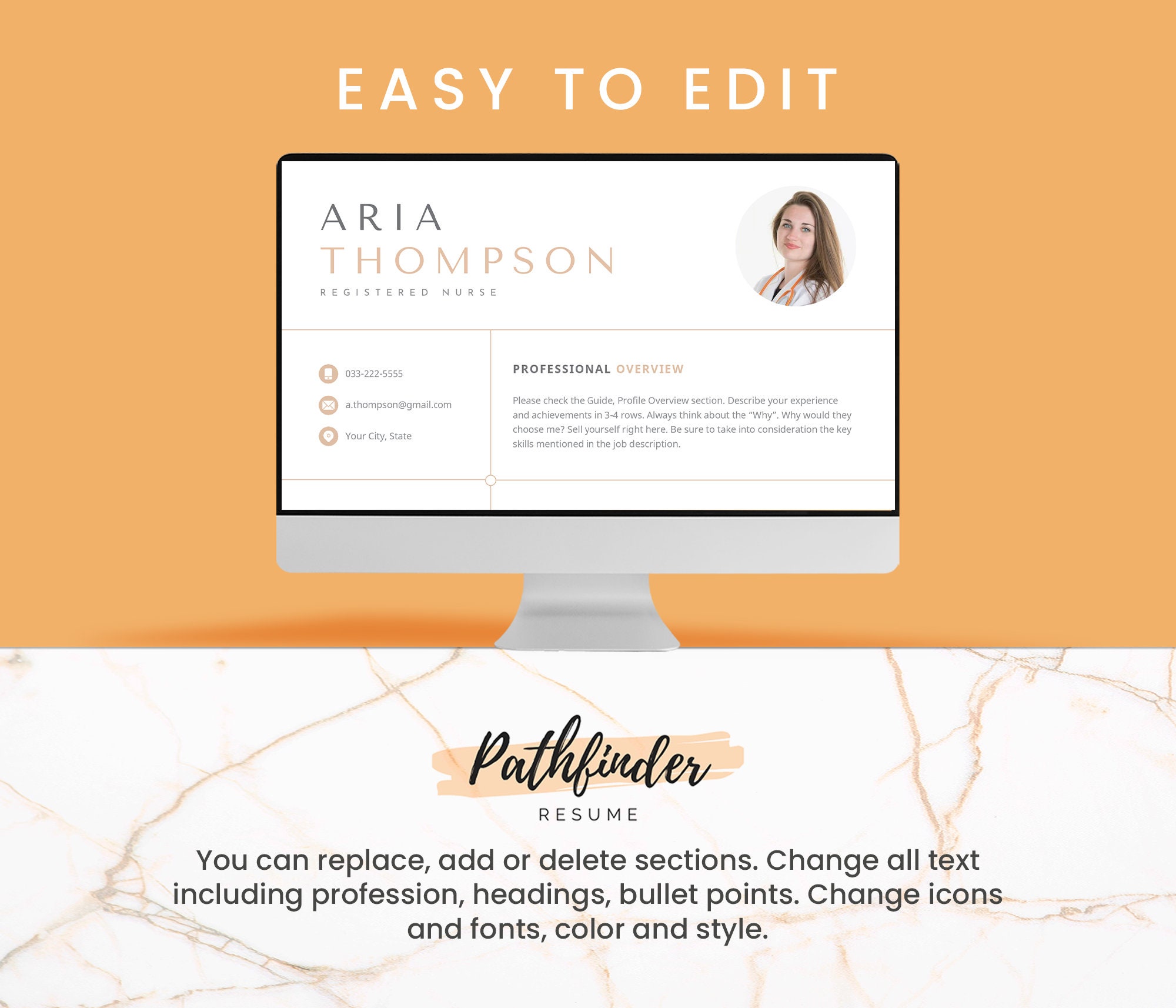 Nurse Resume Template, Medical Student Resume, Student Nurse, New Grad ...