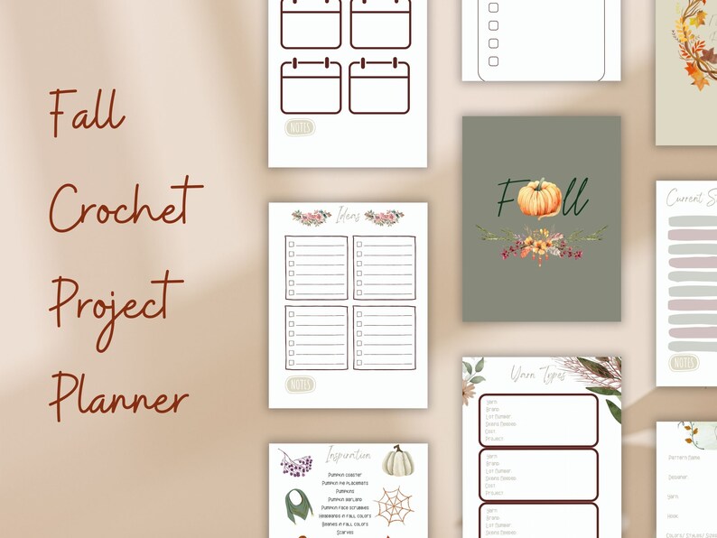 Planner Printable, Printable Bundle, Crochet Planner, Project Planner ...