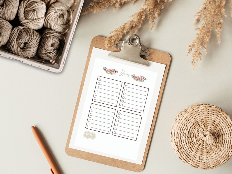 Planner Printable, Printable Bundle, Crochet Planner, Project Planner ...