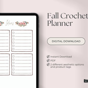 Planner Printable, Printable Bundle, Crochet Planner, Project Planner ...