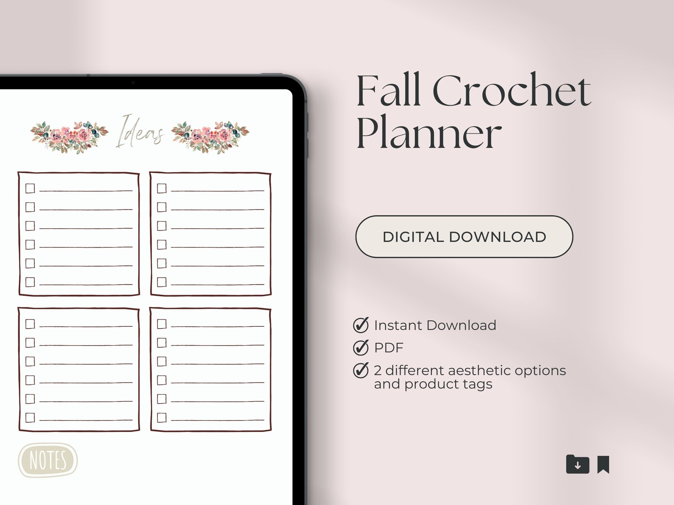 Planner Printable, Printable Bundle, Crochet Planner, Project Planner ...