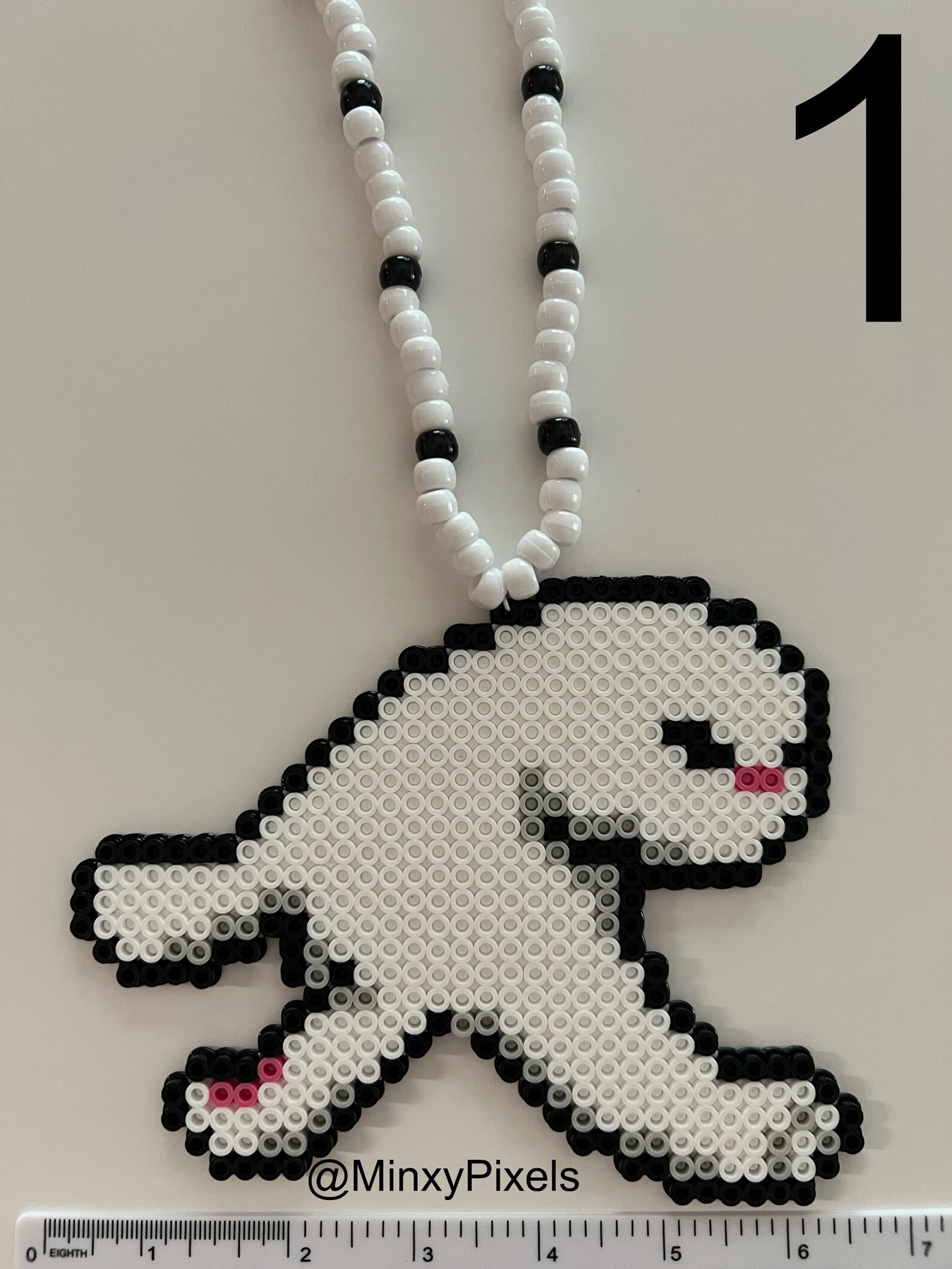 Cats Funny Meme Raver Kandi Perler Cat Necklace Frog Kitty Kitten Black ...