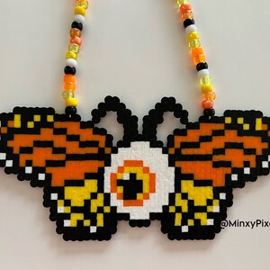 Butterfly Eyeball Kandi Perler Necklace Eye Ball Bugs Pixel Beads ...