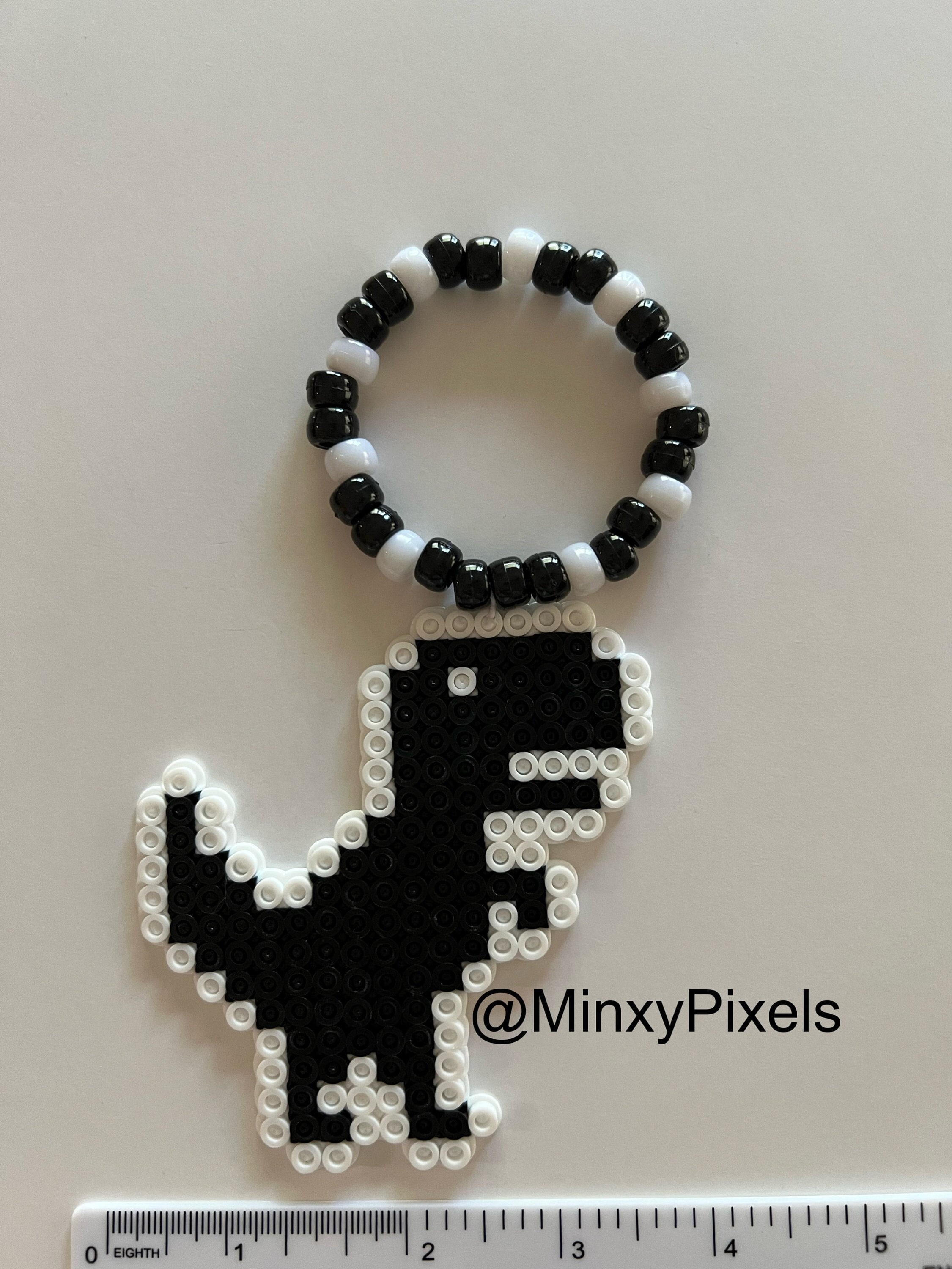 Baby Dinosaur Dino Raver Kandi Perler Excision X Necklace - Etsy