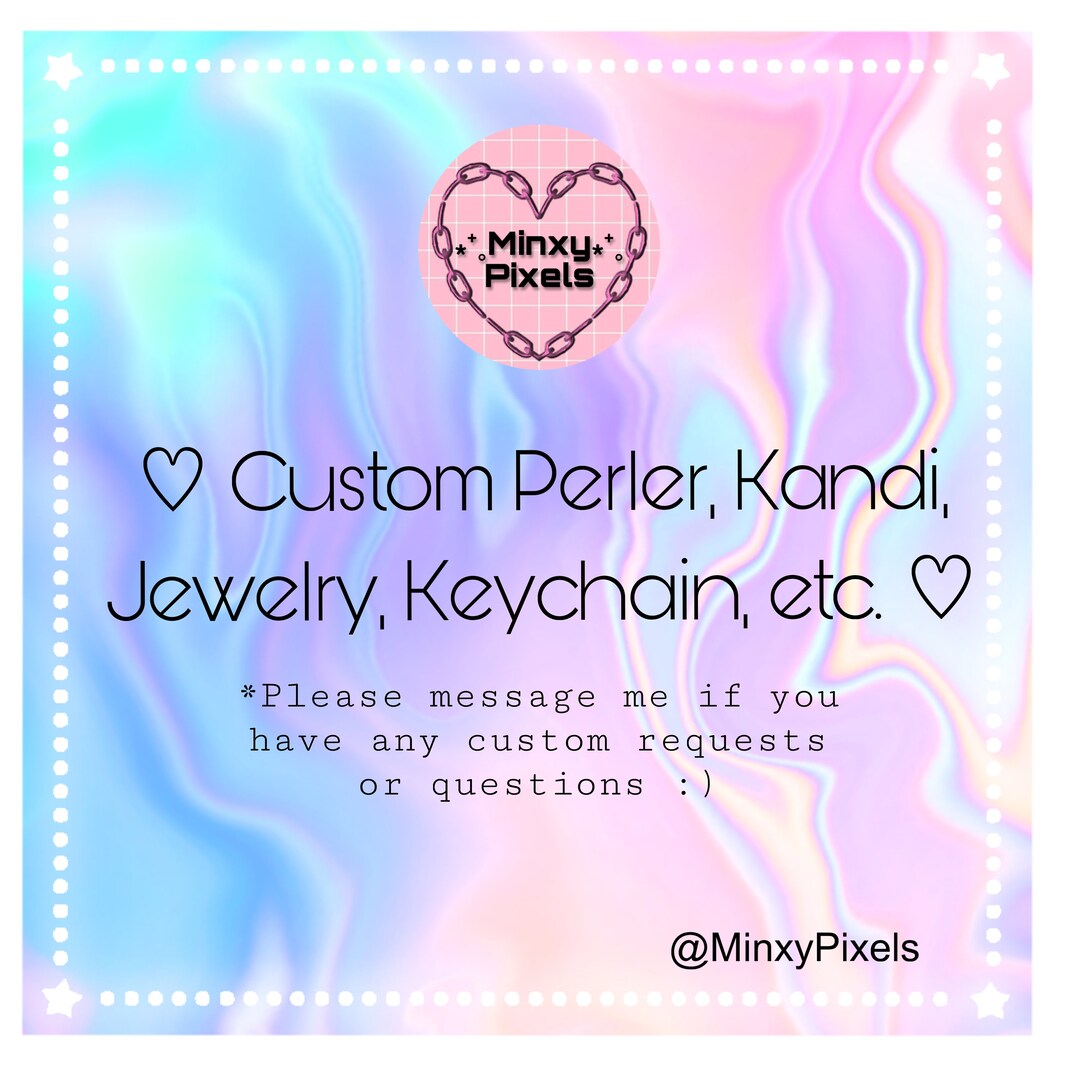 Custom Perler Kandi Raver Necklace Bracelet Jewelry Keychain ...