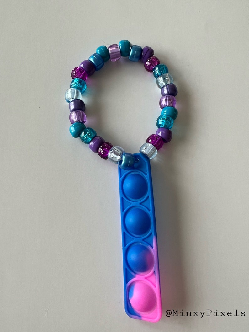 Pop It Fidget Toy Kandi Bracelet Singles Bracelets Kawaii - Etsy
