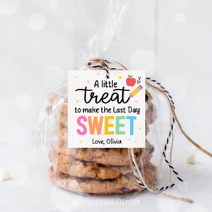 Last Day of School Gift Tag End of School Year Cookie Sweet Treat ...