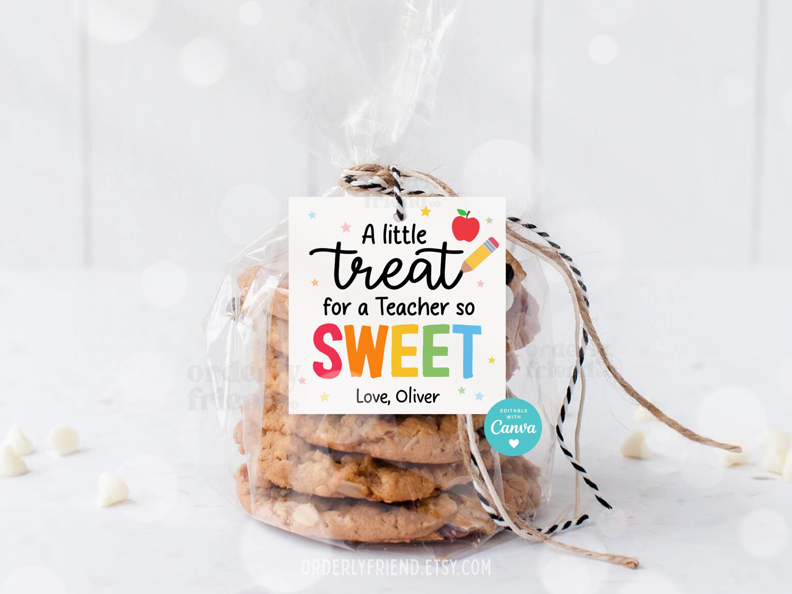 Teacher Appreciation Gift Tags Thank You Teacher Gift Tag Cookie Tag ...