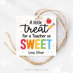 Teacher Appreciation Gift Tags Thank You Teacher Gift Tag Cookie Tag ...