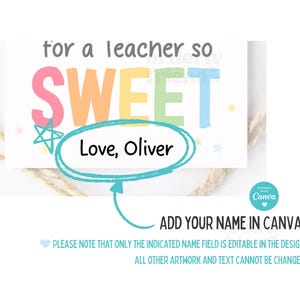 Teacher Appreciation Gift Tags Thank You Teacher Gift Tag Cookie Tag ...