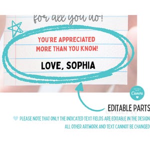 Teacher Appreciation Gift Tags Thank You Teacher Gift Tag School ...