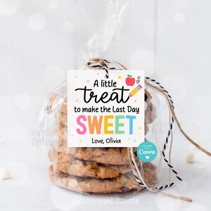 Last Day of School Gift Tag End of School Year Cookie Sweet Treat ...