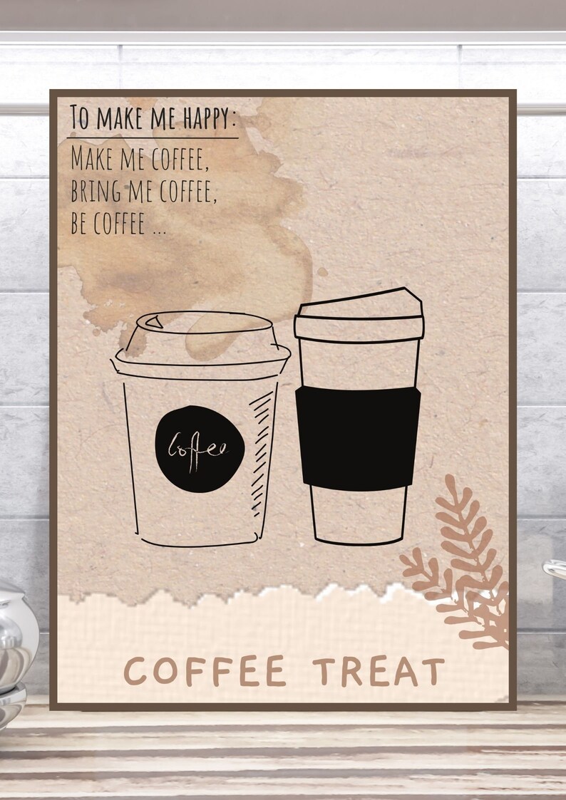 Coffee Print, Coffee Poster, Coffee Wall Art, Minimalist Wall Prints ...