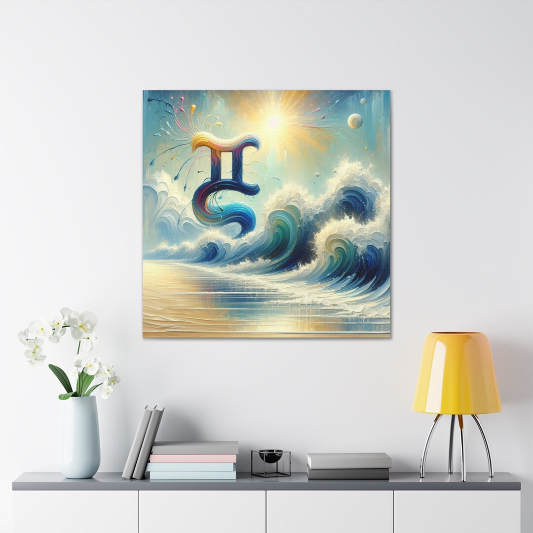 Summer Gemini Wall Art Tropical Beach Whimsical Canvas Gallery Wraps ...