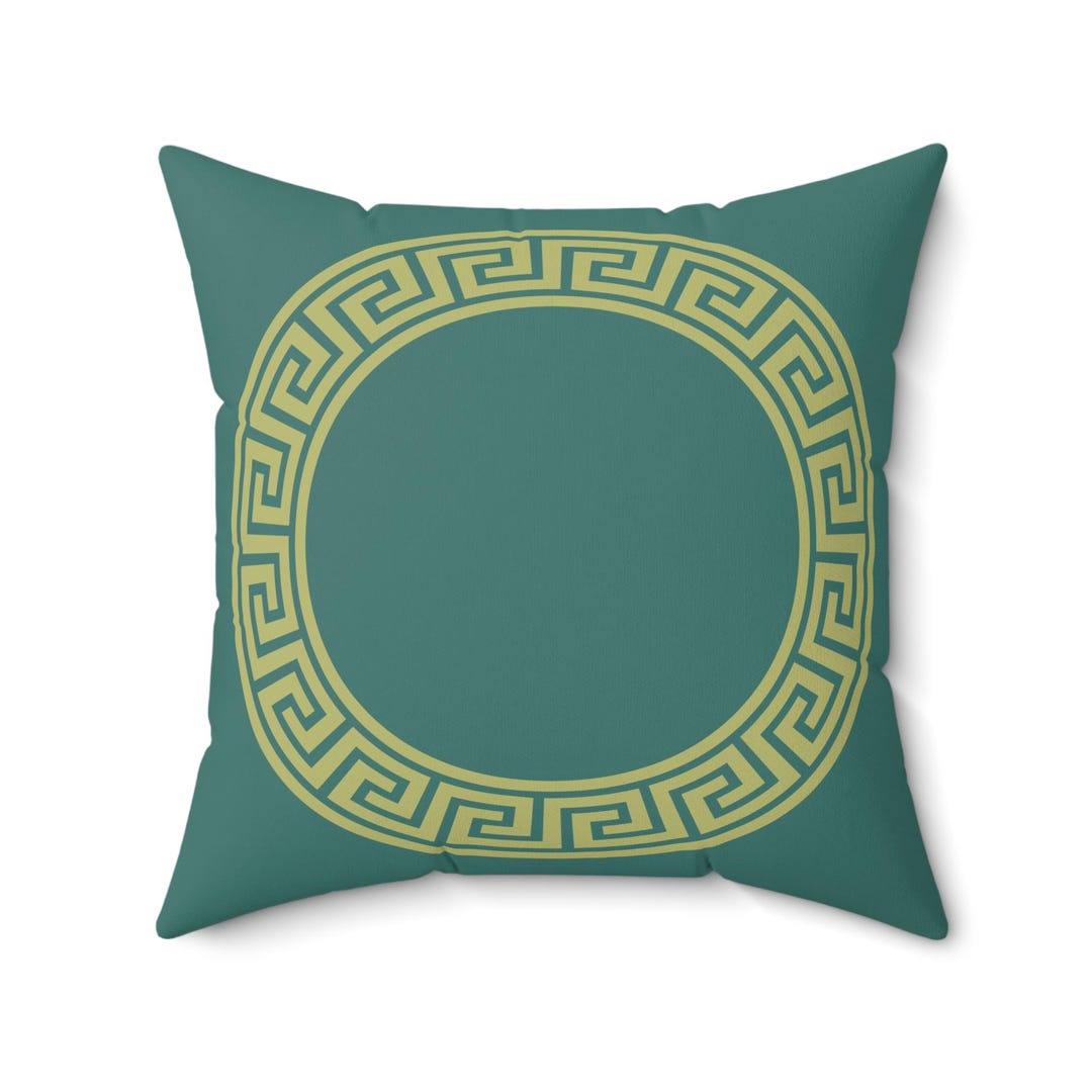 Greek Key Pillow Teal, Mix and Match Pillow Sets, Double Sided Square ...