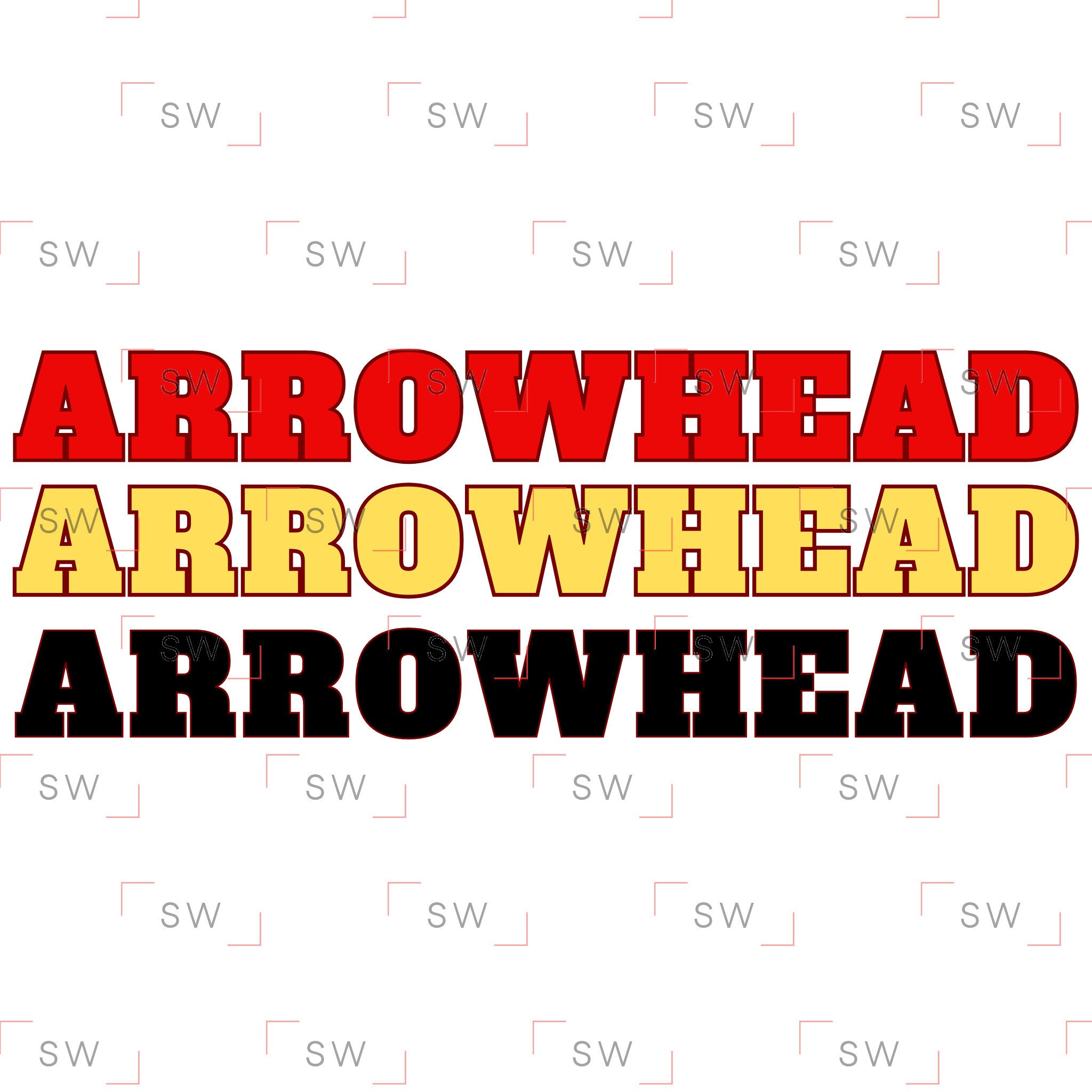 Arrowhead PNG Sublimation Design - Chiefs Football KC Stadium Kansas ...