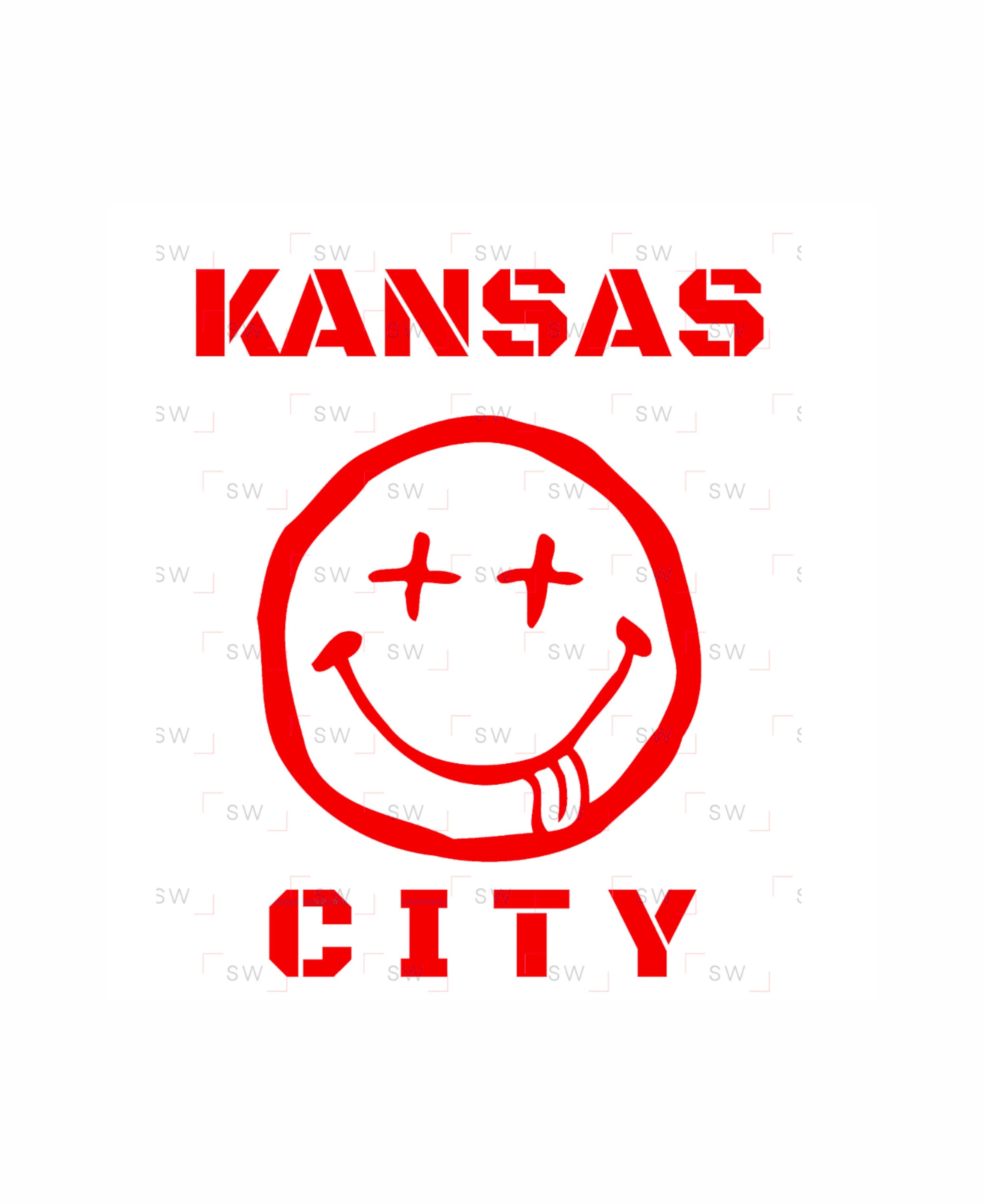 KC Smiley Face PNG Kansas City Smile Sublimation Football Bowl - Etsy