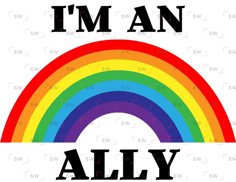I'm an Ally - Pride PNG Sublimation Tshirt T-shirt Gay Lesbian Lgbt+ ...