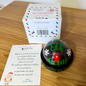 Santa Cam, Elf Cam, WITH PERSONALIZATION Surveillance Camera, Santa Spy ...