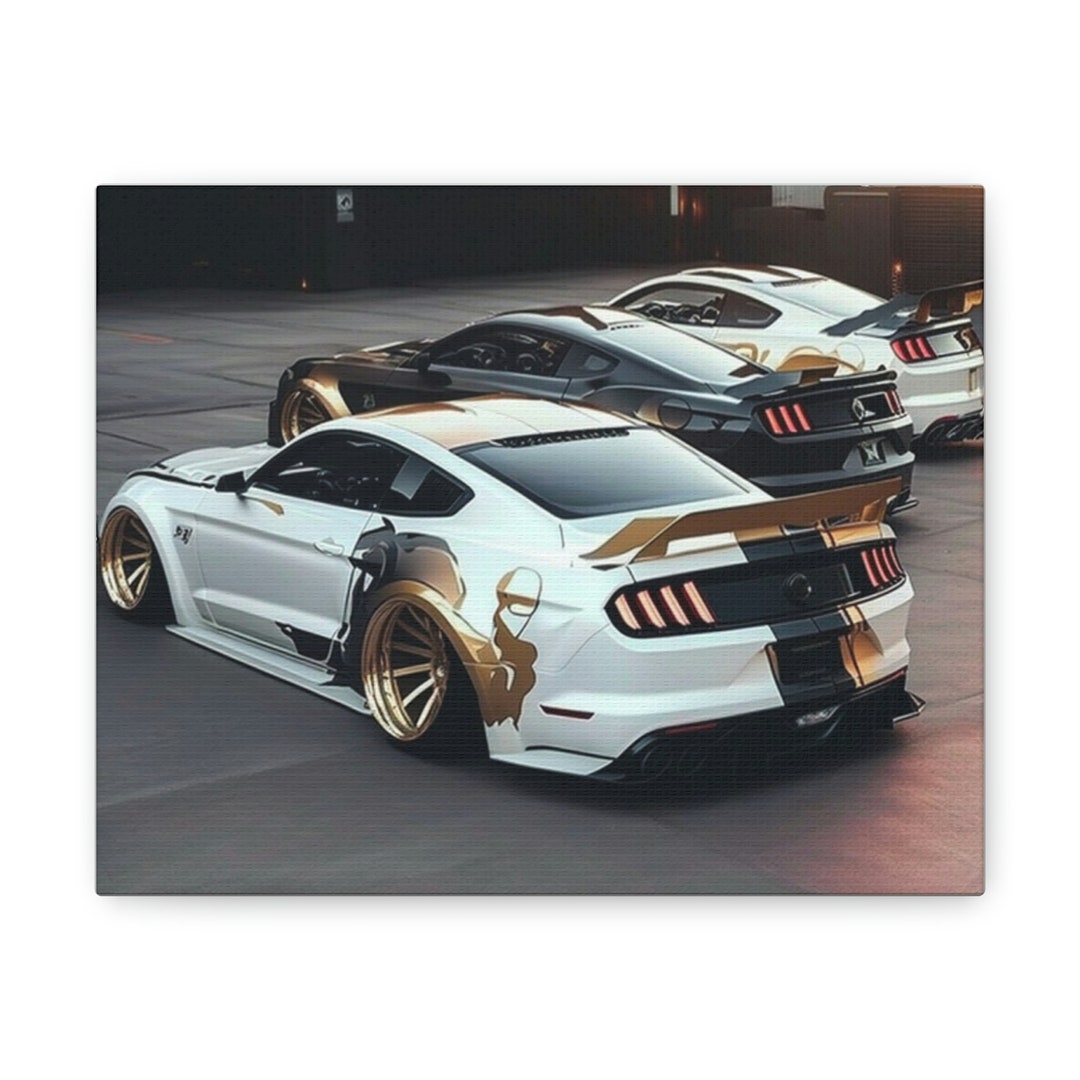 Mustang Group Canvas Picture/ Wall Decoration/ Car Picture/ - Etsy