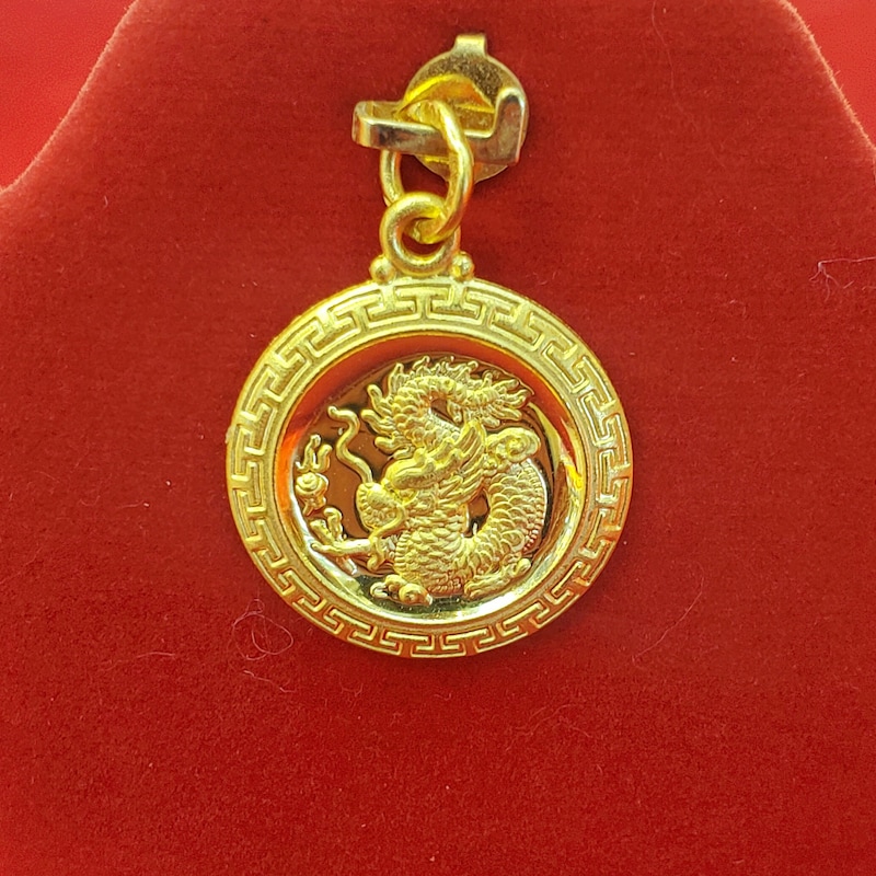24k Gold Dragon Pendants - Etsy
