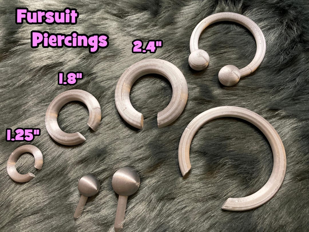 Fursuit Piercings! Rings and Studs! - Etsy